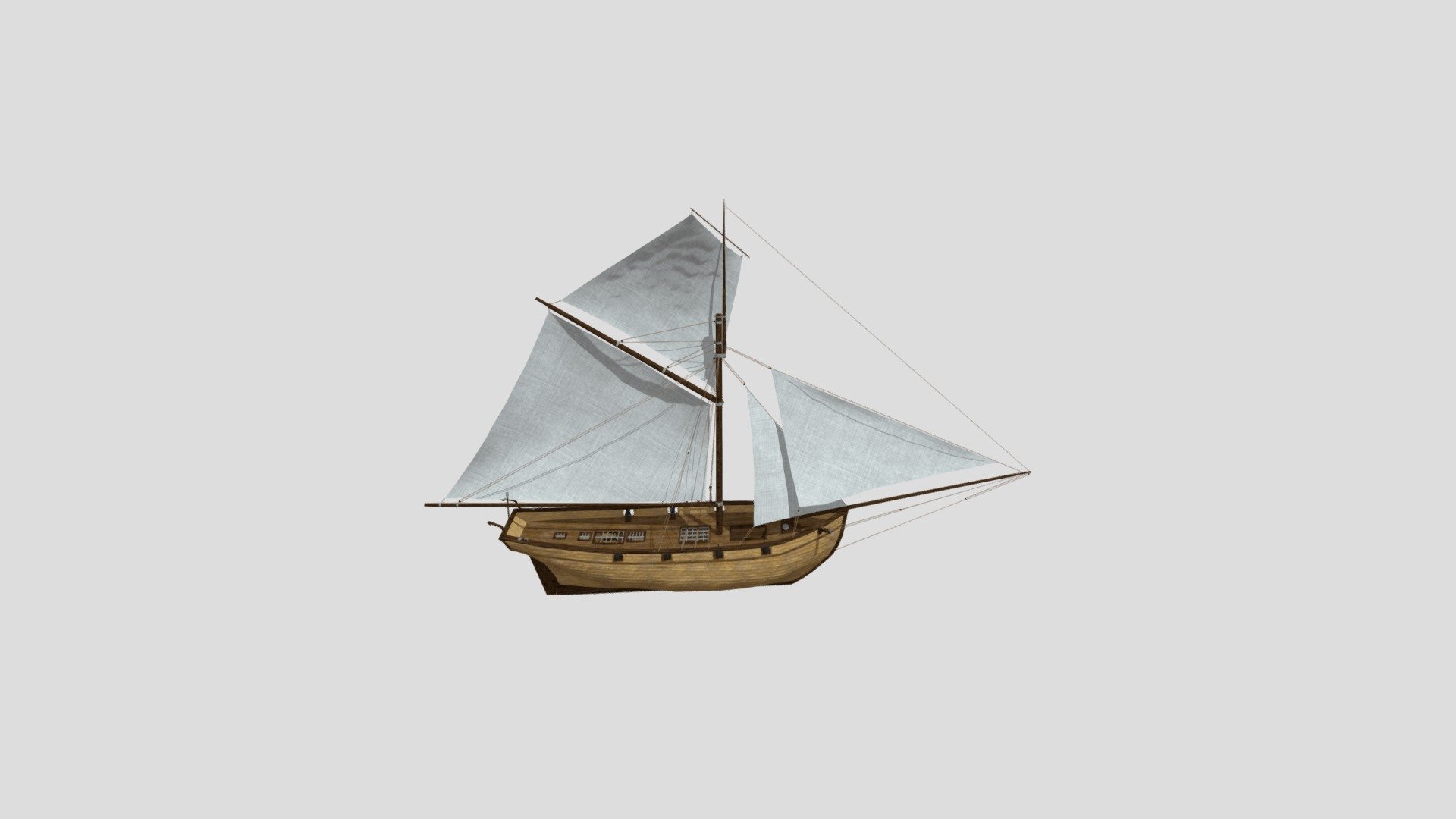 Naval cutter with 4 carronades - 3D model by OrestisL [6d3ae0a] - Sketchfab