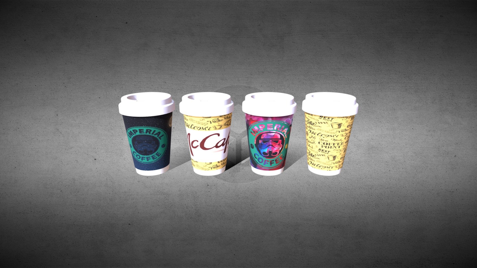 Coffee Mugs - 3D model by William-Wallin [6d408ed] - Sketchfab