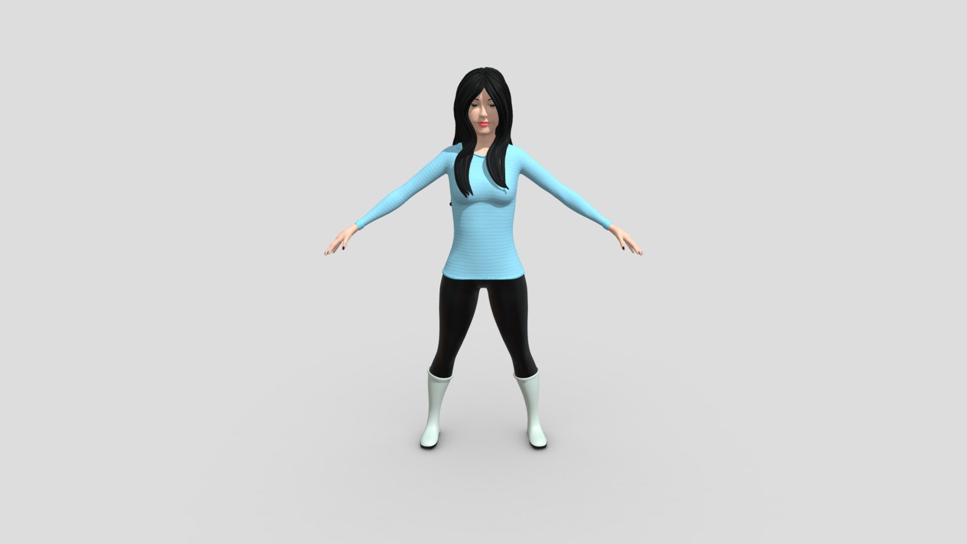 Woman Character (T-Pose) 2 - 3D model by Tipping Toast Media ...