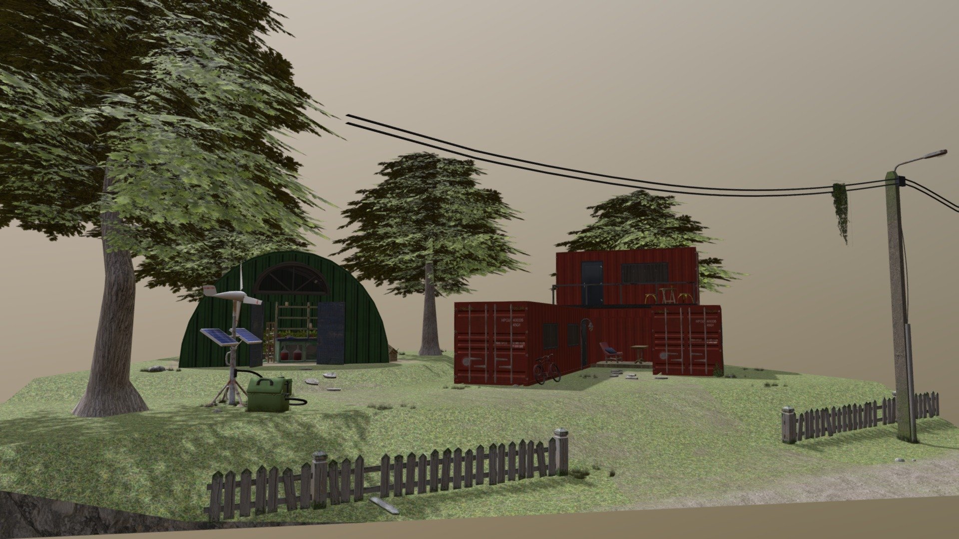 DAE Diorama - Eco house - 3D model by xyen.debaets [6d4a30f] - Sketchfab