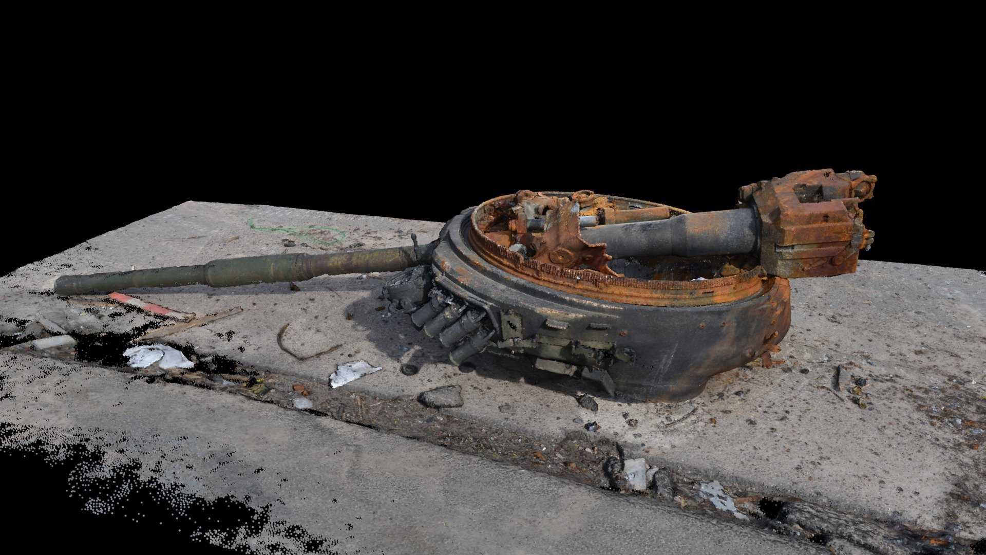 Wrecked tanks turret. Skybyn village - 3D model by Serhii Revenko (@r ...