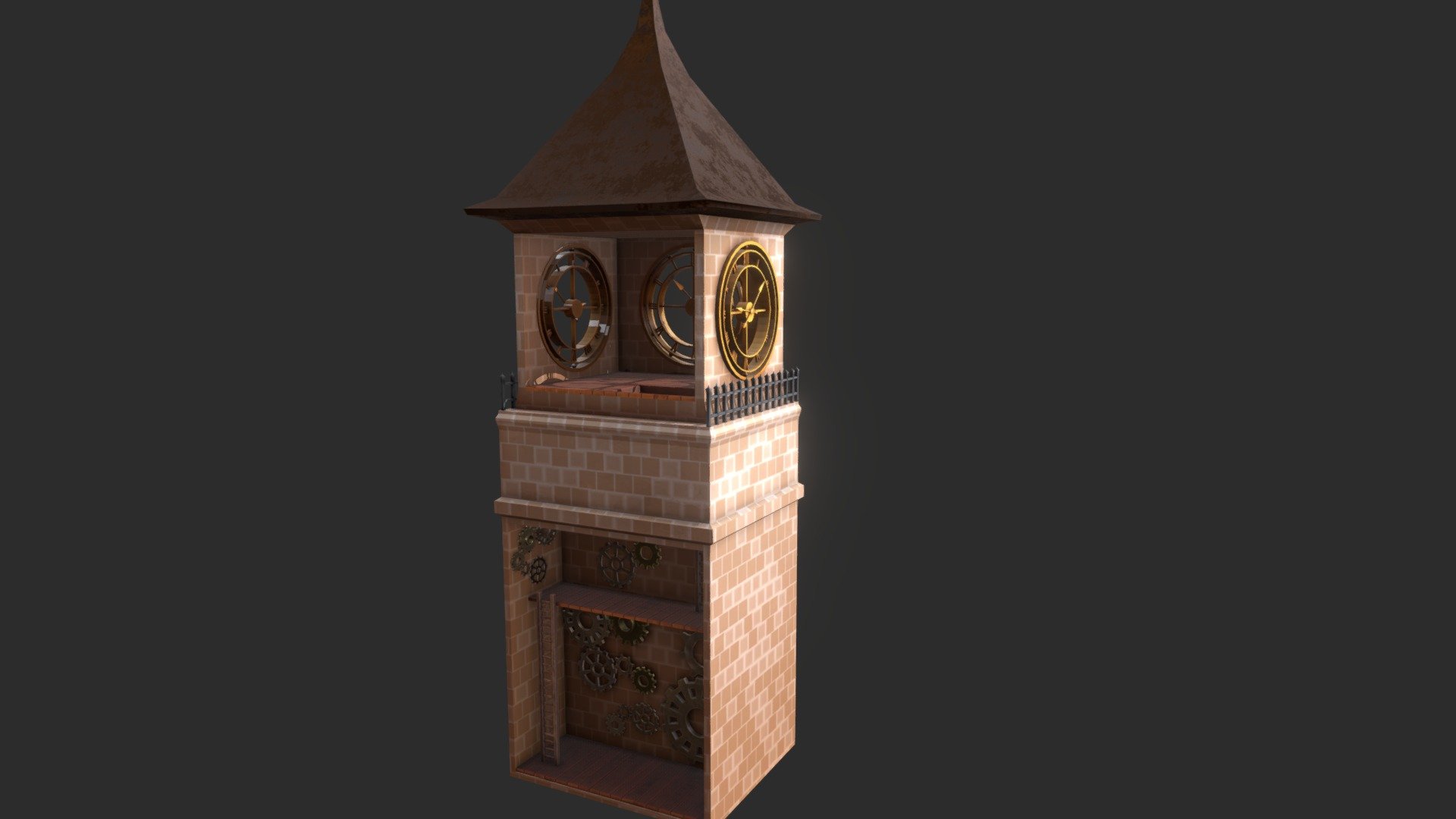 Clocktower-Alicja Szulc - 3D model by Pracownia_Gier [6d4dade] - Sketchfab