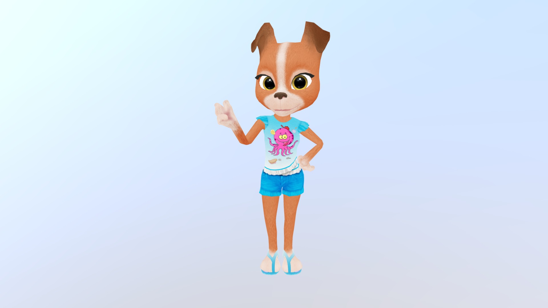Lady Dog - 3D model by peaksel [6d579ad] - Sketchfab