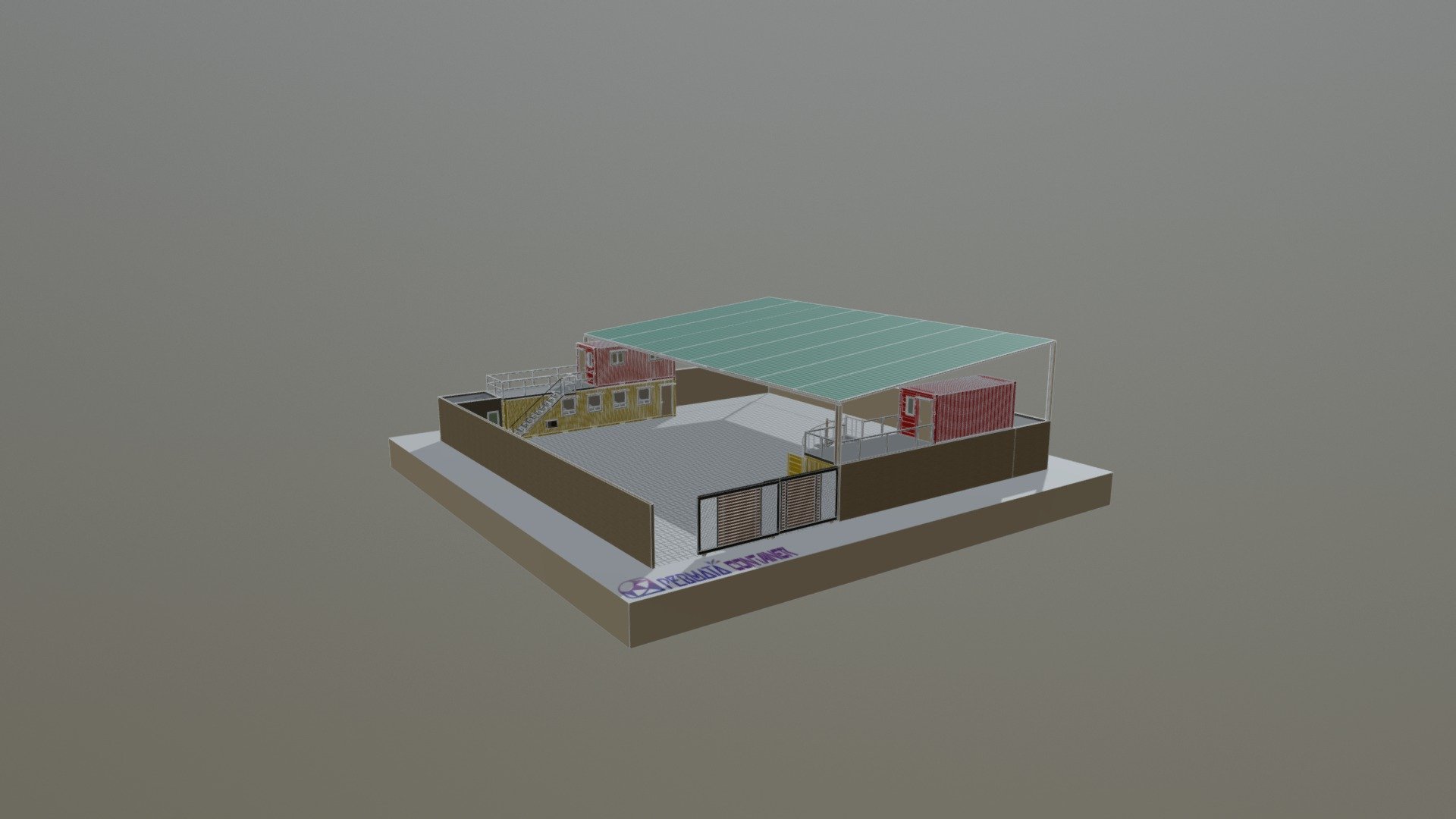 Modifikasi Container Office Gudang - 3D model by Permacont.com (@lung2l ...