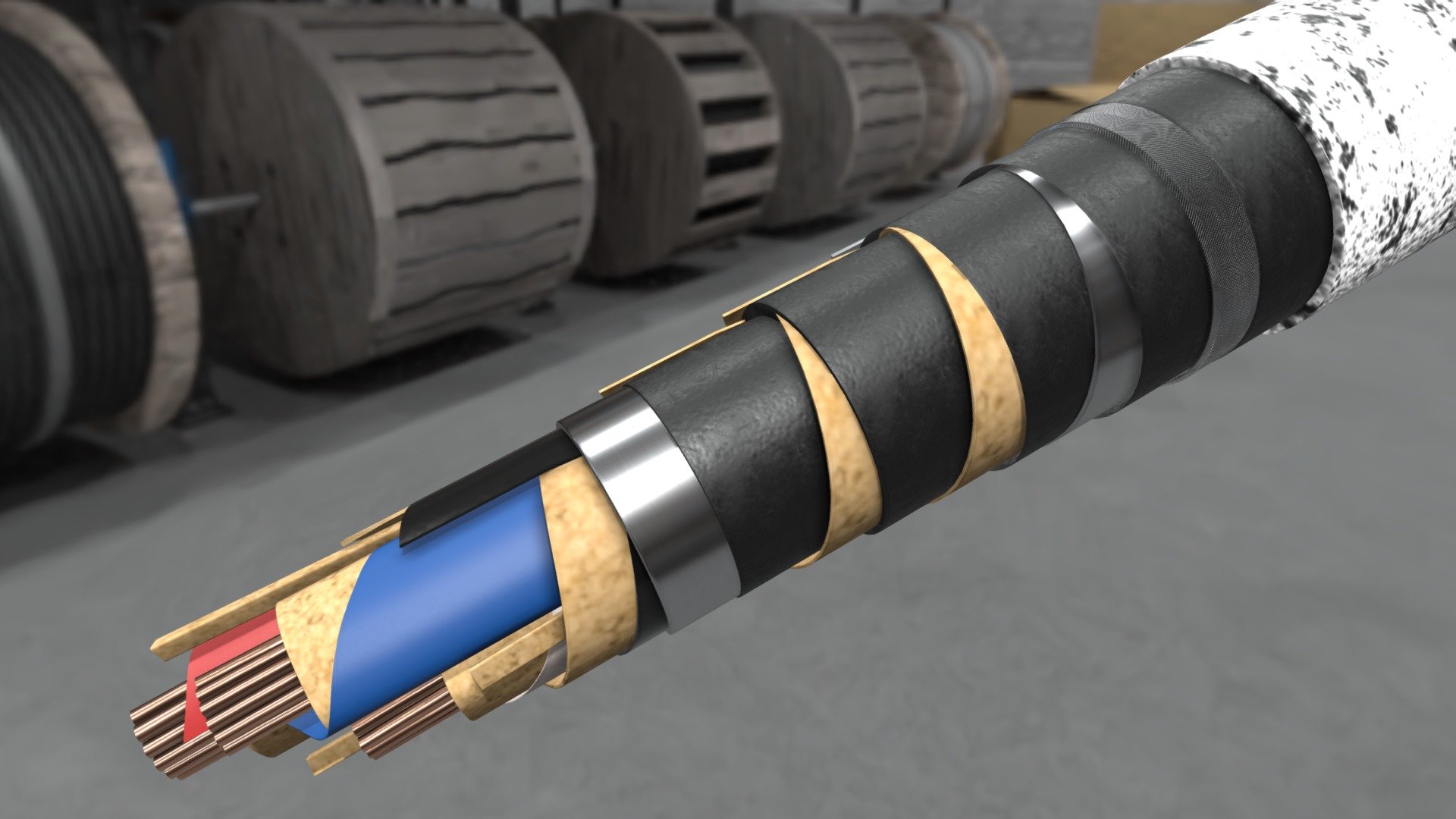 ЦСБ 3х120-10кВ(мн) - 3D model by sts-kabel [6d5ae46] - Sketchfab
