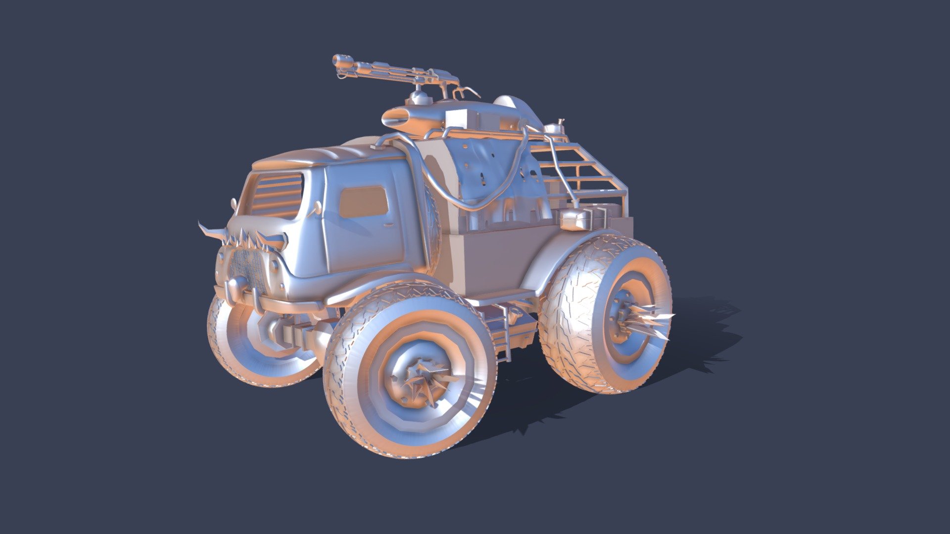 Mad Max style car - 3D model by Cokatieki (@Nerakess) [6d5c5a3] - Sketchfab