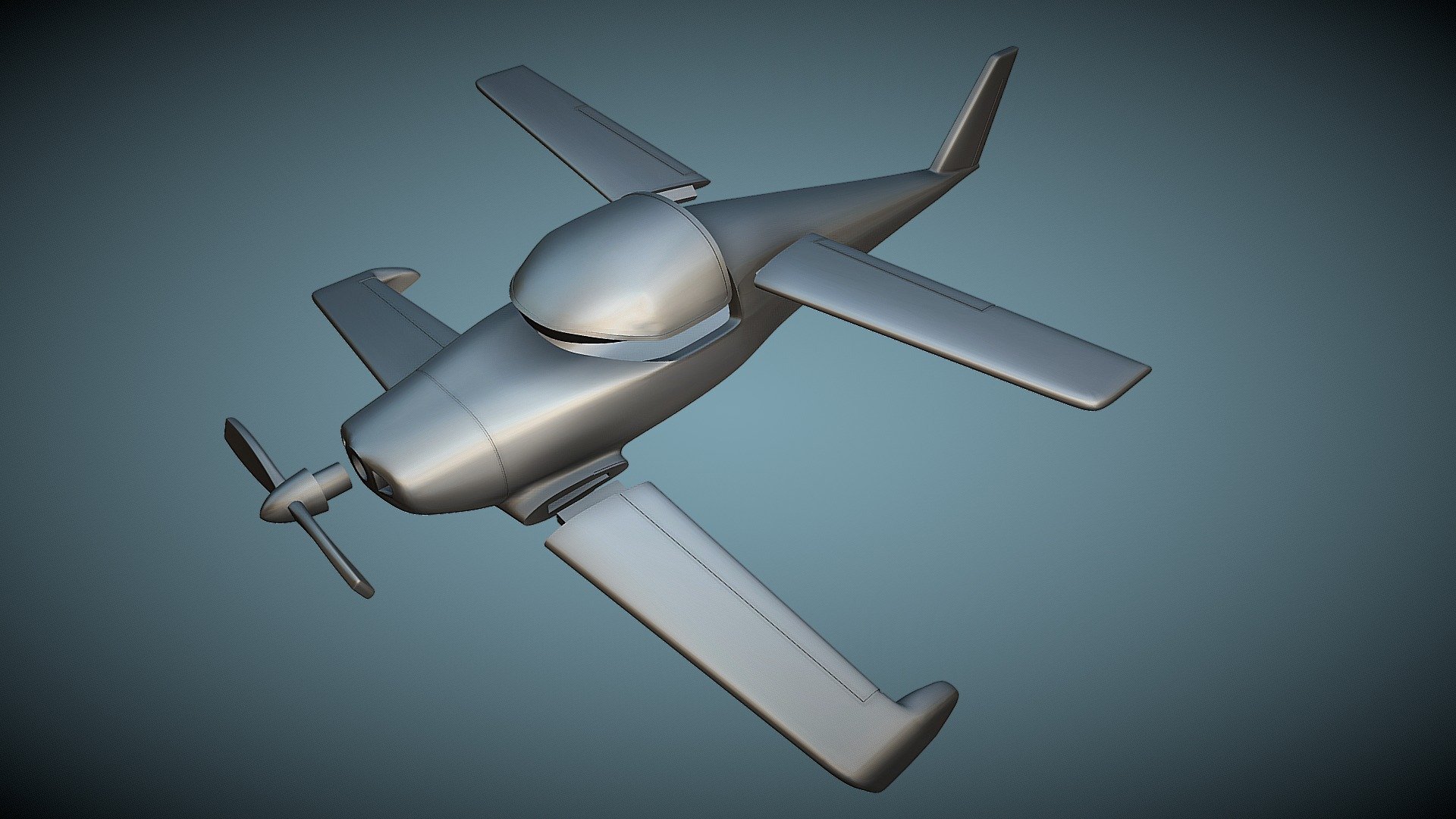 Rutan Model 54 Quickie Q2 - 3D Printable Model - Buy Royalty Free 3D ...