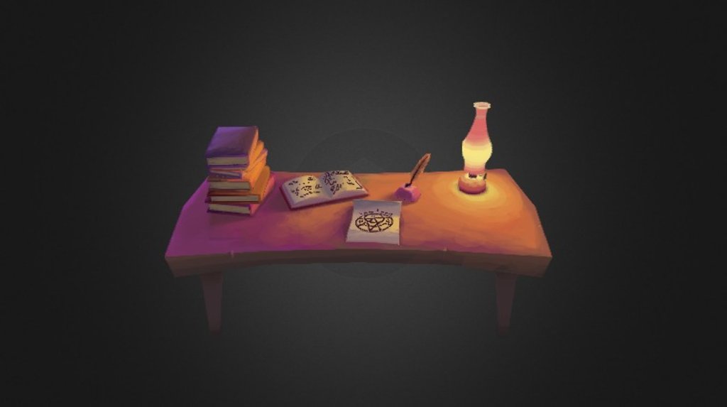 Magical Studies Desk - 3D model by conradpfay (@dapperdonut) [6d63377 ...