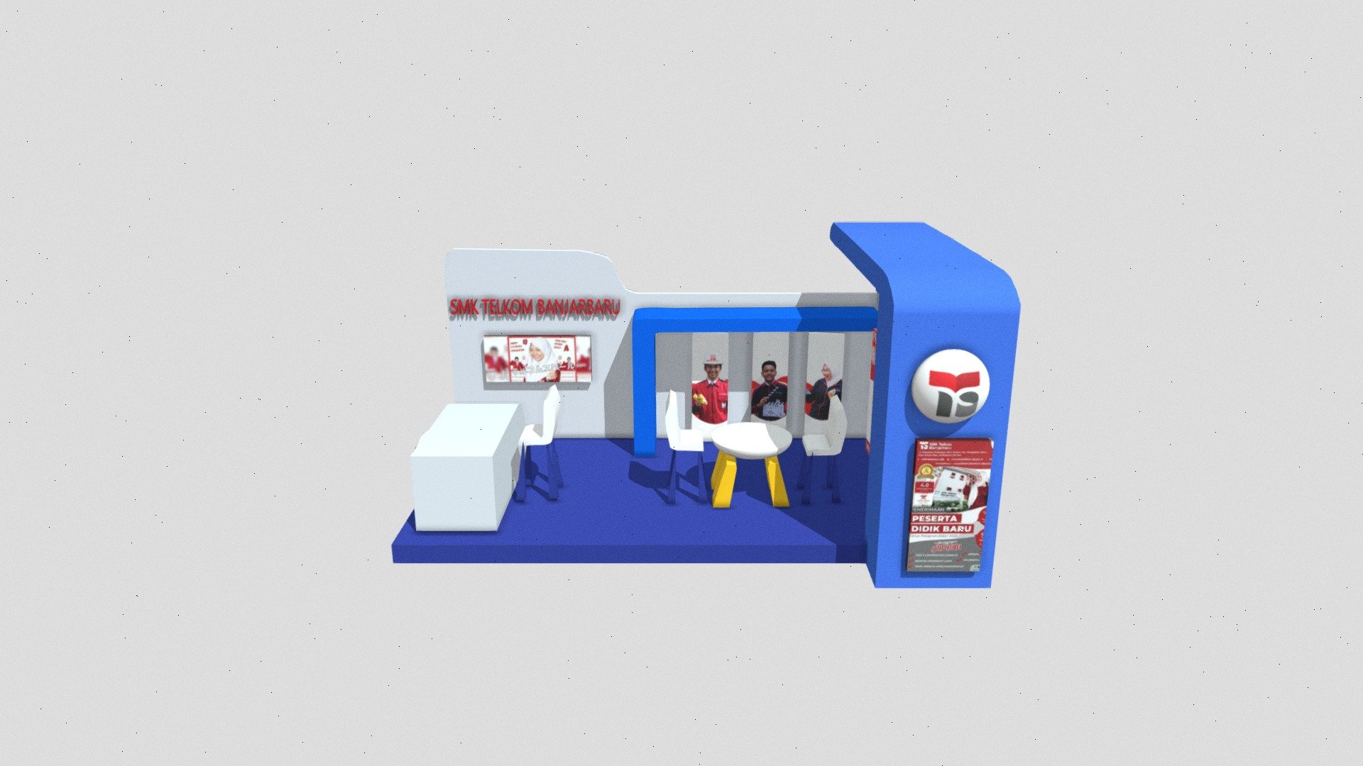 Booth Design - Download Free 3D model by GustiBintang [6d66086] - Sketchfab