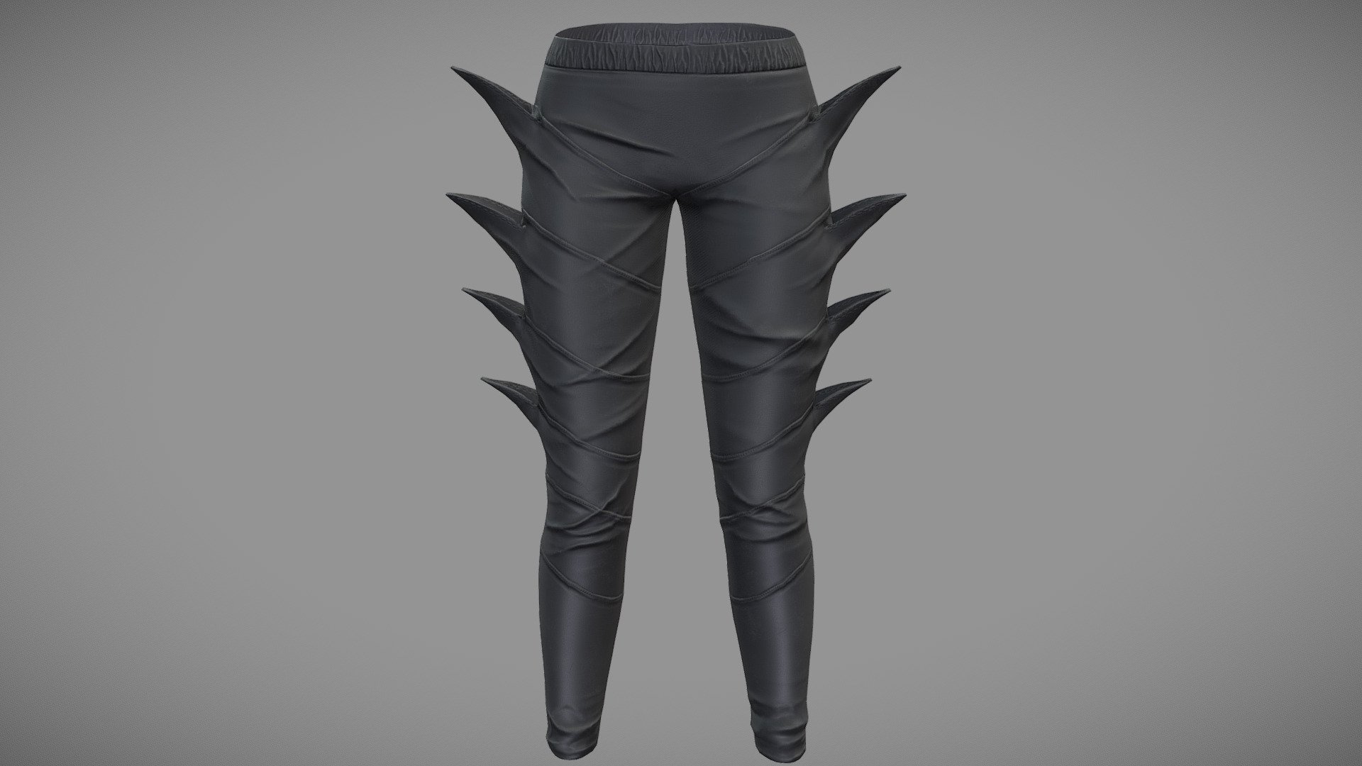 Female Side Spikes Black Pants - Buy Royalty Free 3D model by 3dia ...