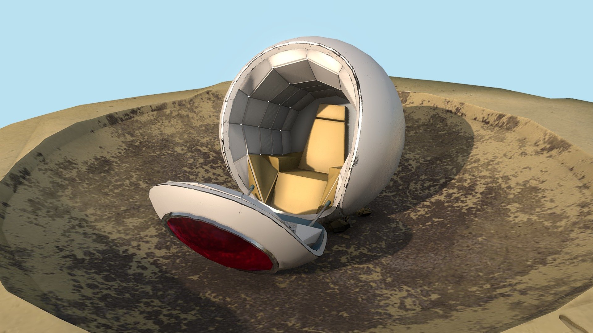 Saiyan Pod - 3D model by nathanielv537 [6d68494] - Sketchfab