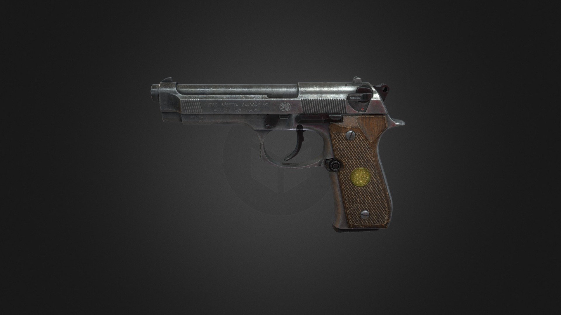 M92 Beretta Pistol - 3D model by Somik Sen (@somiksen) [6d6b49d ...