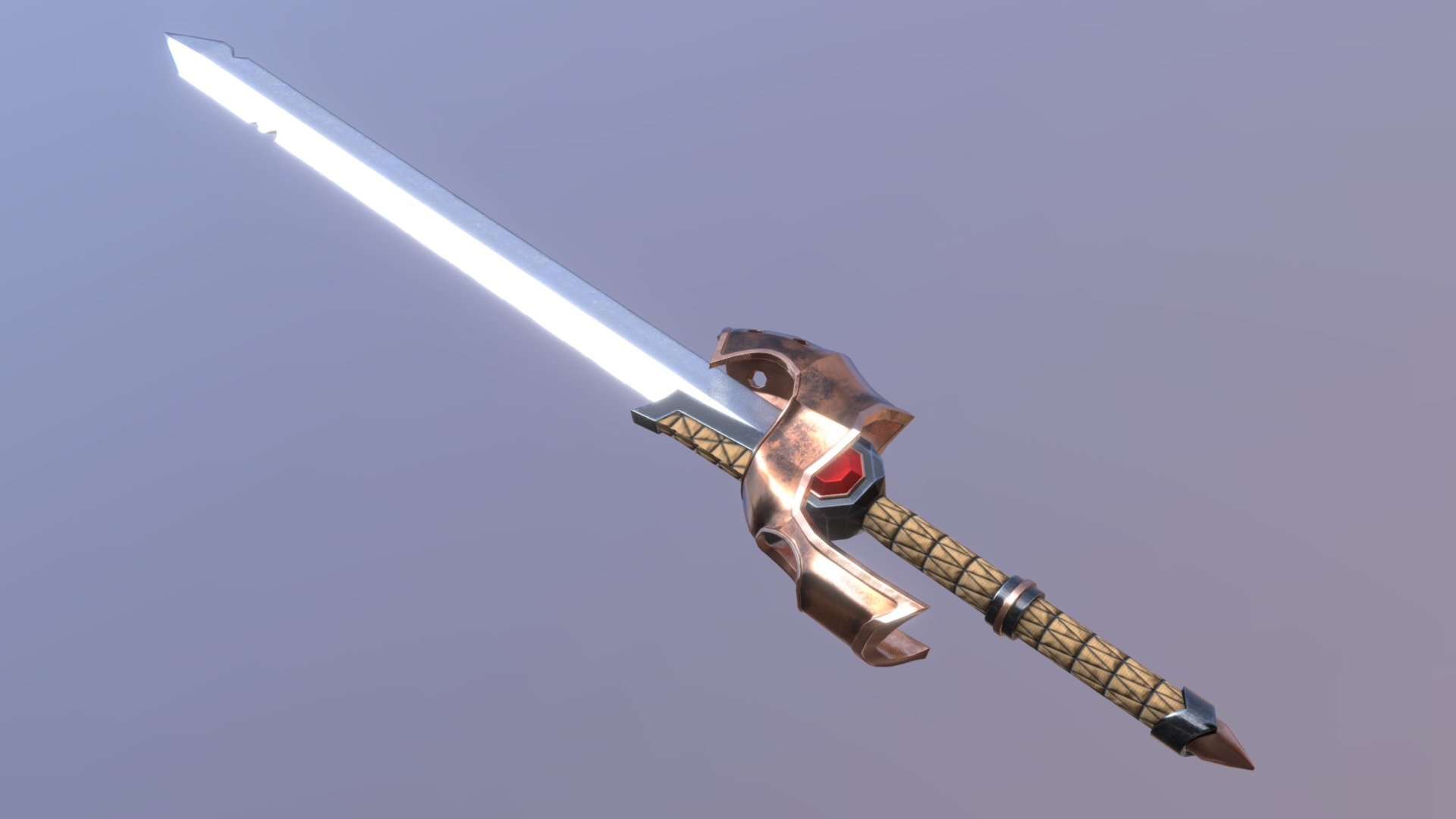 Shielded Copper Greatsword - 3D model by aclarke064 [6d70a20] - Sketchfab