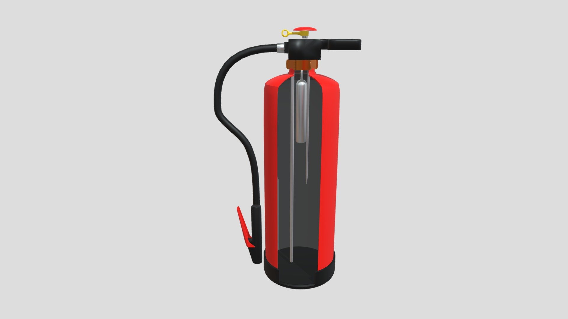 Fire Extinguisher Dry Powder Cut-Out Model - Download Free 3D model by ...