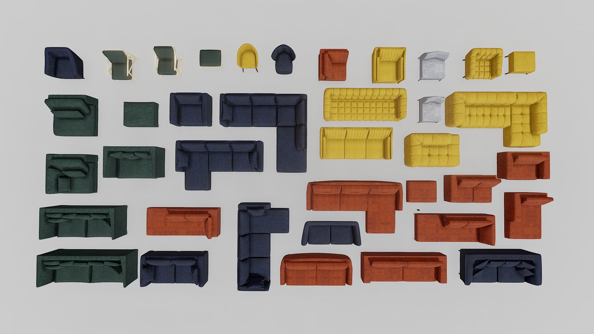 Medium Poly Sofa Collection - Buy Royalty Free 3D model by Marcin ...