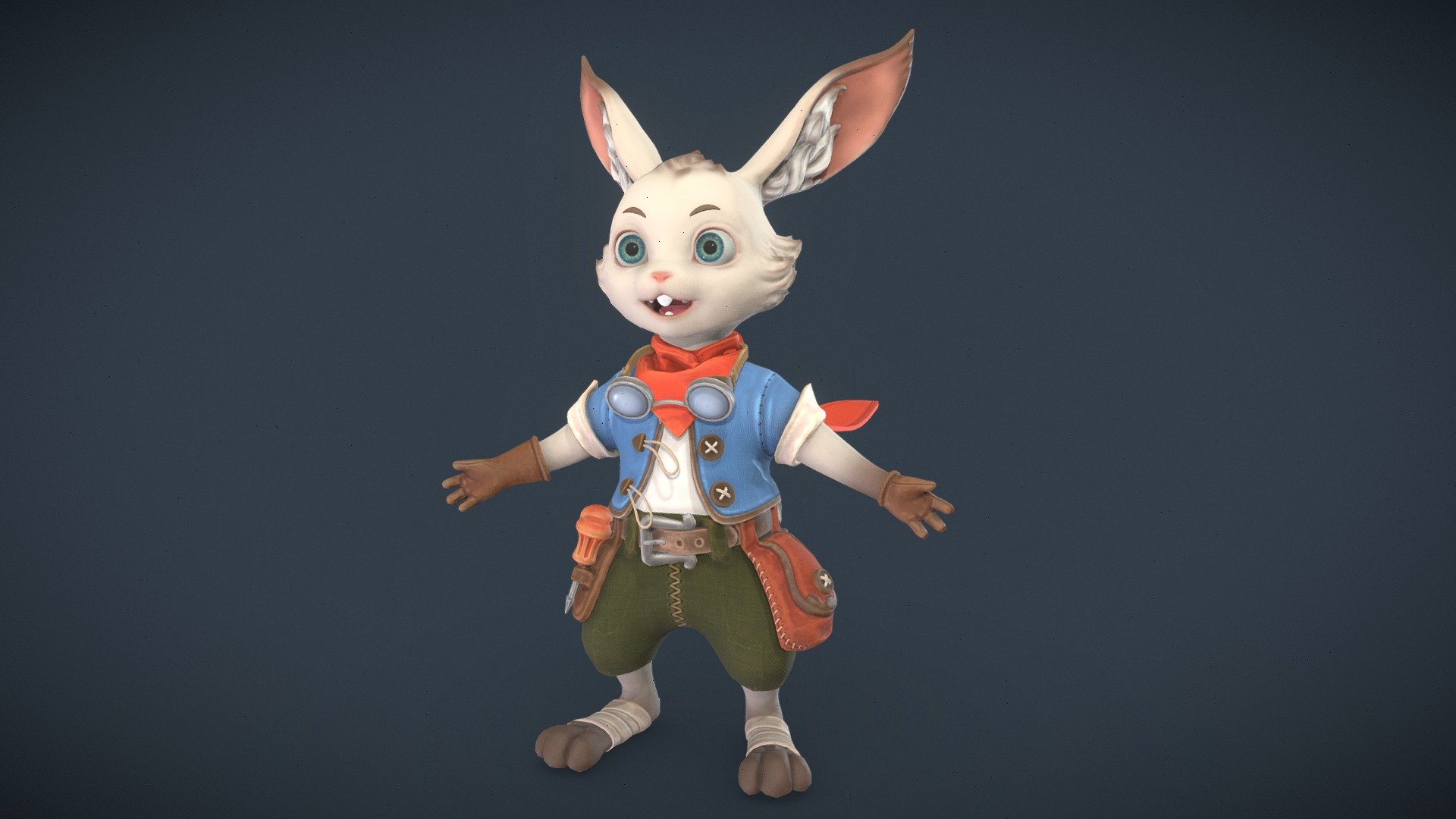 Bunny character - 3D model by CaffeinePainter [6d75535] - Sketchfab
