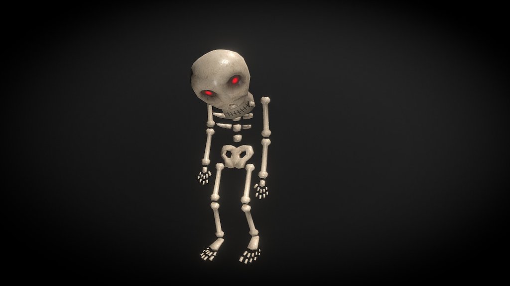 animated Skeleton - Low Poly - 3D model by Amil (francescolima74 ...
