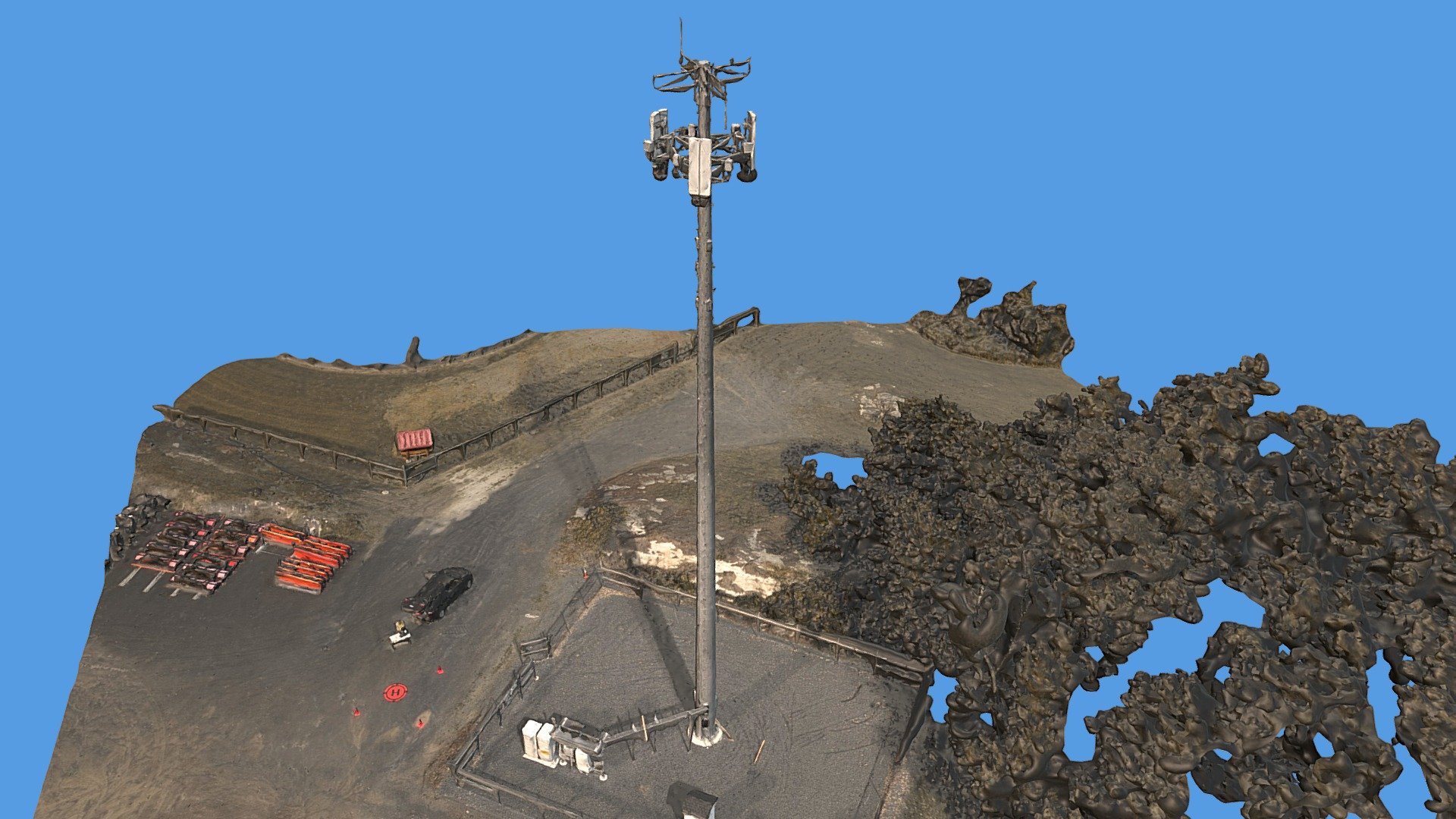 Cell Tower - 3D model by northeastdronez [6d7706e] - Sketchfab