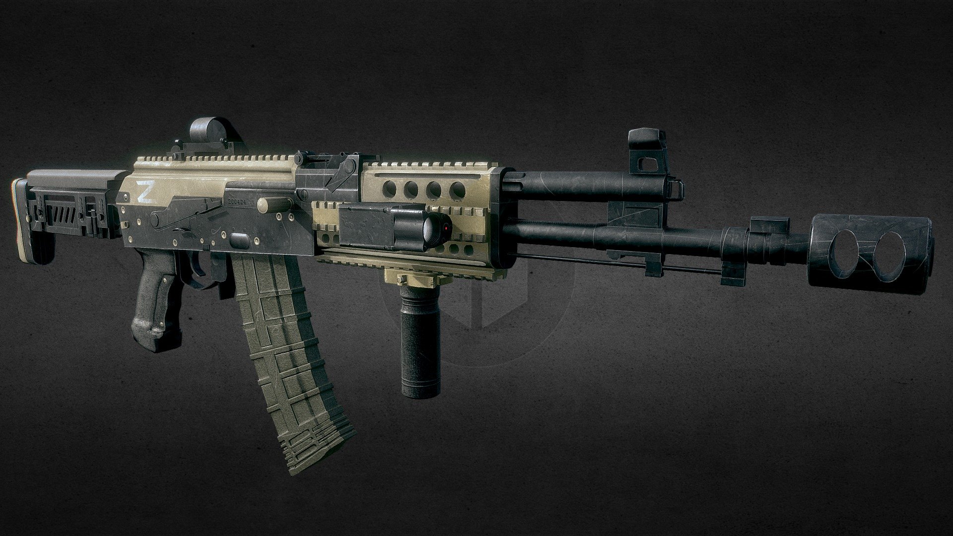 Tactical Modern AK-74 - Buy Royalty Free 3D model by commiessar ...