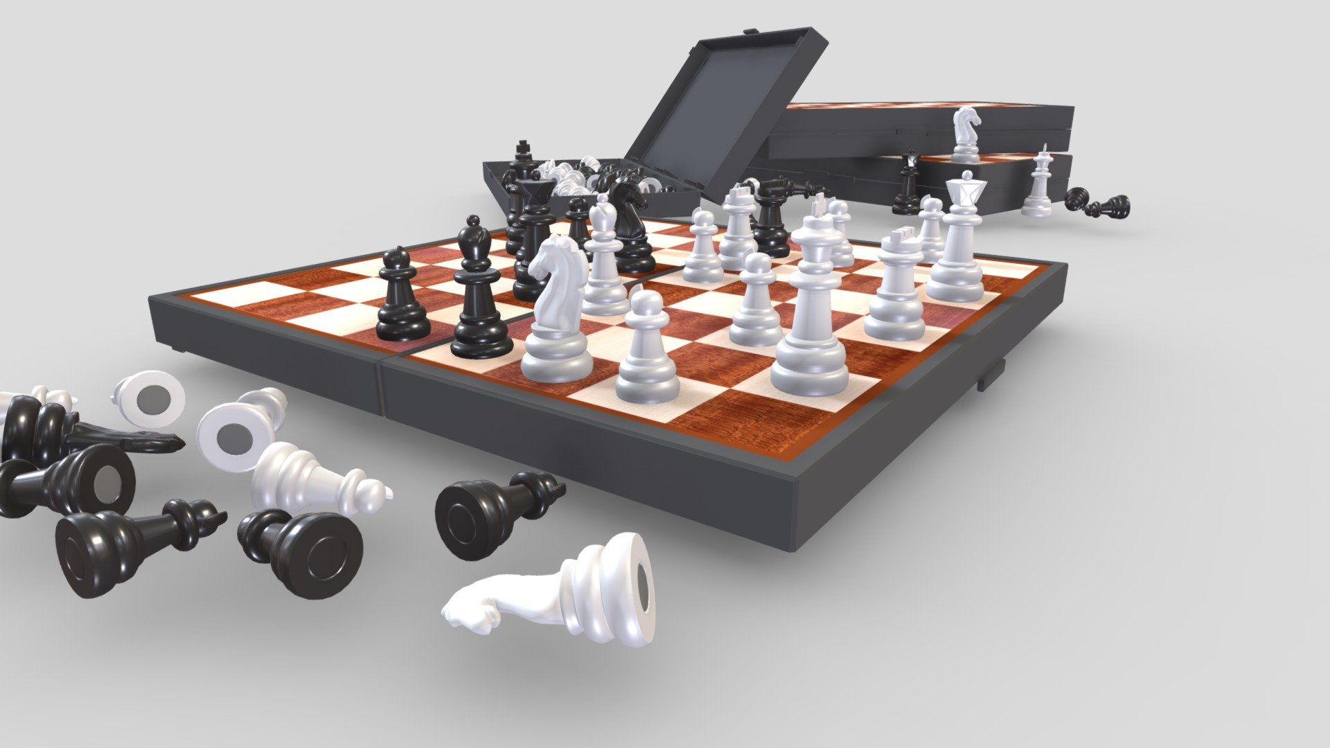 Plastic chess set with magnets - Download Free 3D model by Rizochi ...