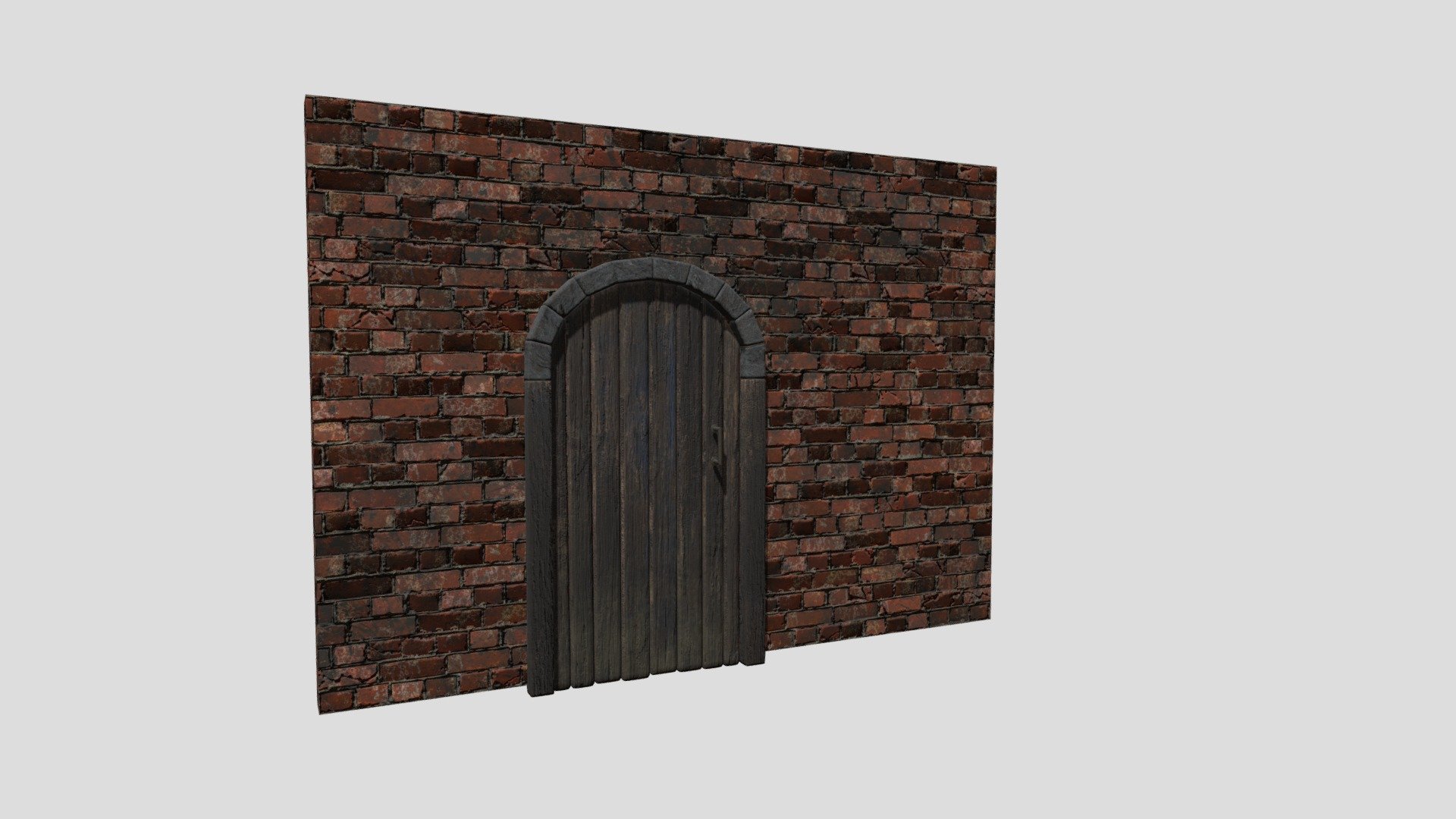 Modular wall section with door - Buy Royalty Free 3D model by Stoo ...