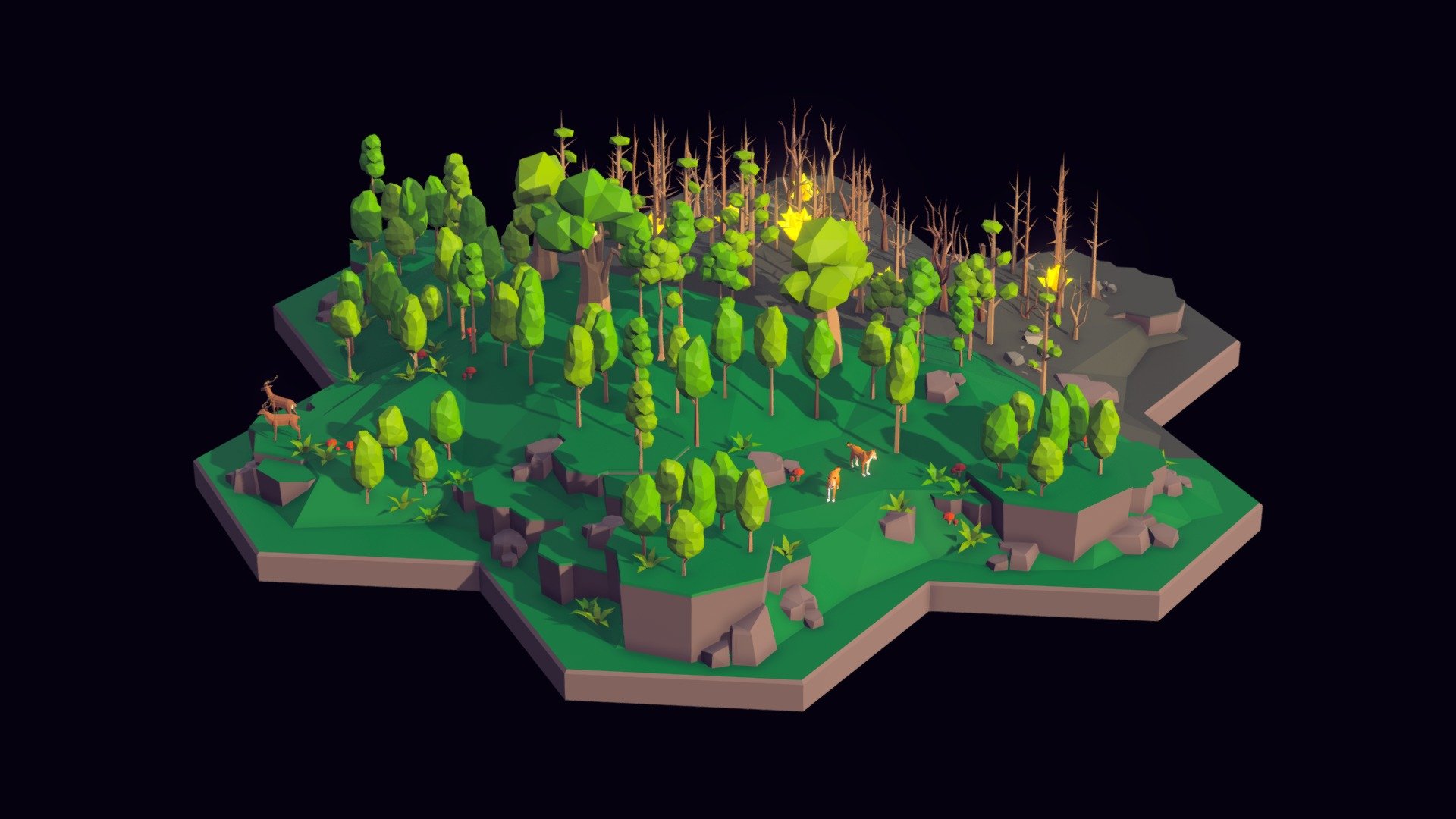 Diorama_Forest - 3D model by Junhong (@longjunhong) [6d7dac9] - Sketchfab