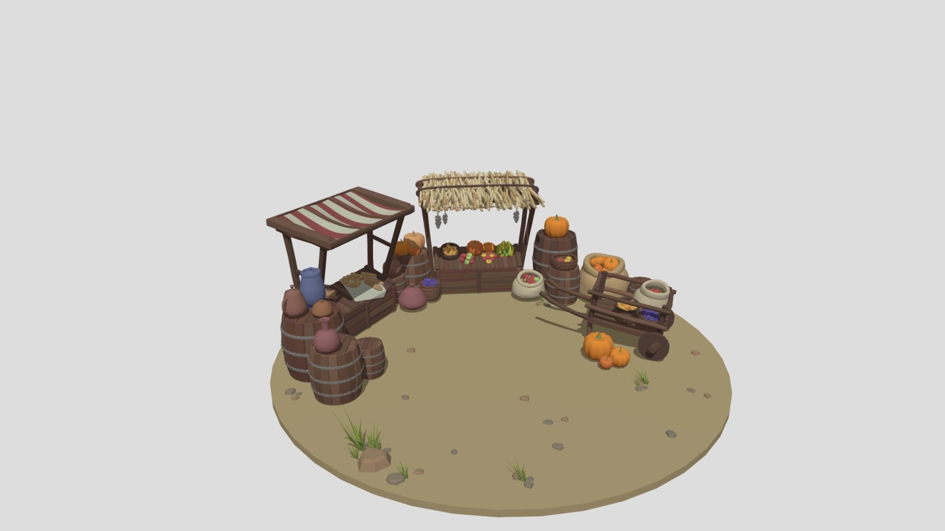 village market - Download Free 3D model by annakhobta [6d7ed42] - Sketchfab