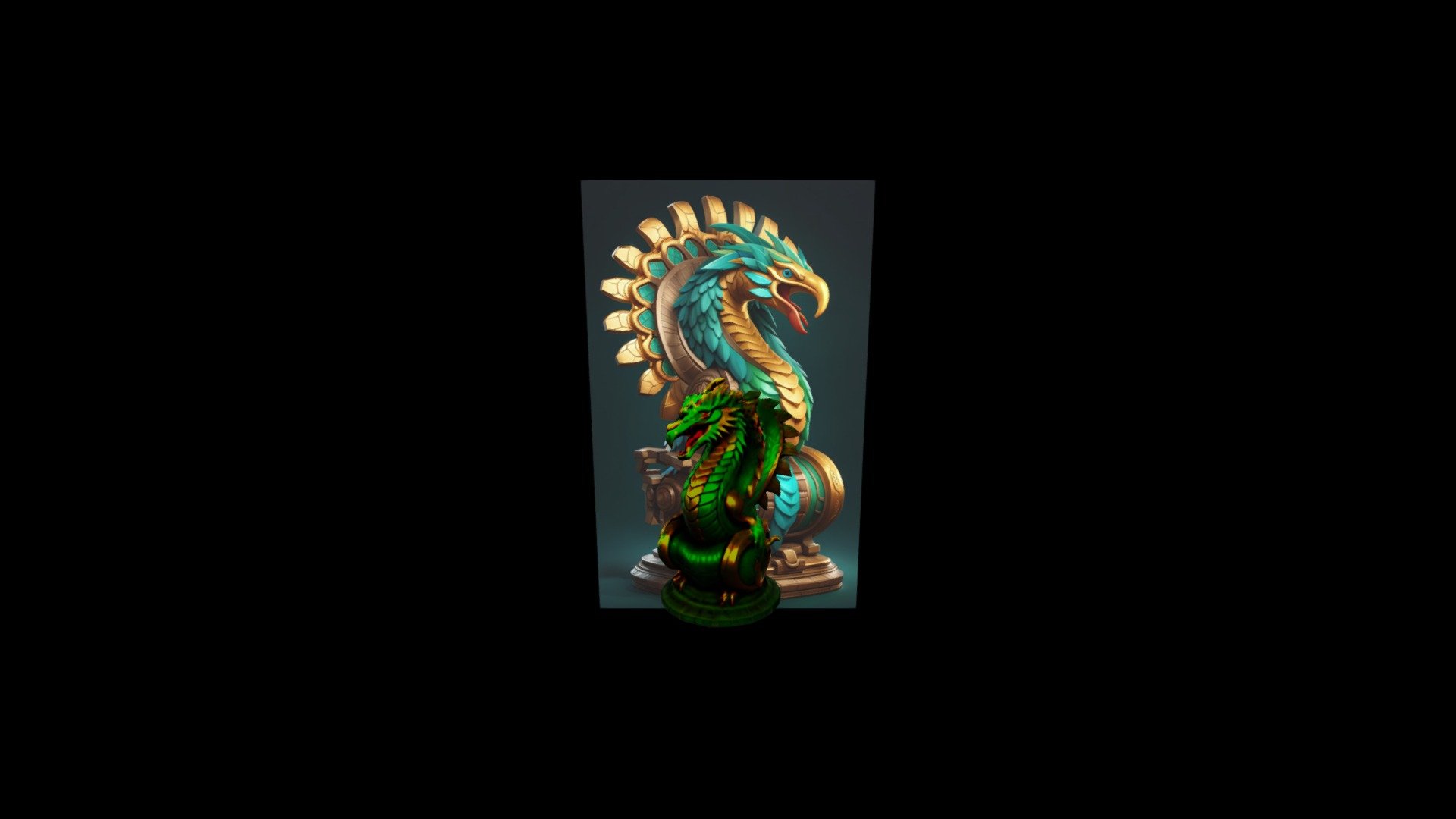 a statue of a bird This image shows a detailed a - Download Free 3D ...