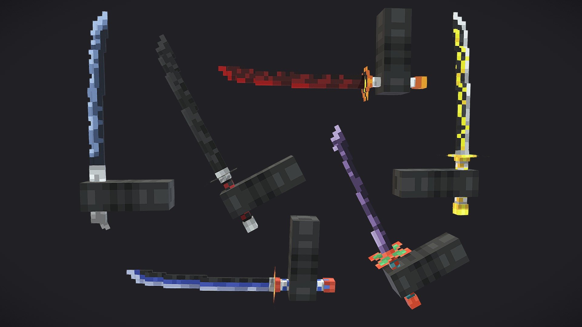 Hashira Katana Pack - 3D model by Ylizioo [6d81ab7] - Sketchfab