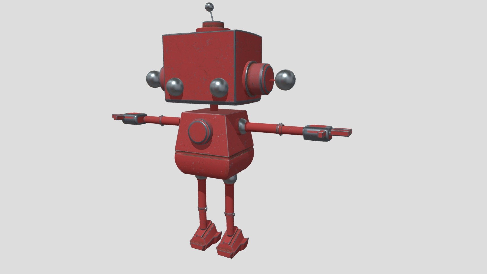 red Robot - Download Free 3D model by rutesh sakpal (@ruteshsakpal ...