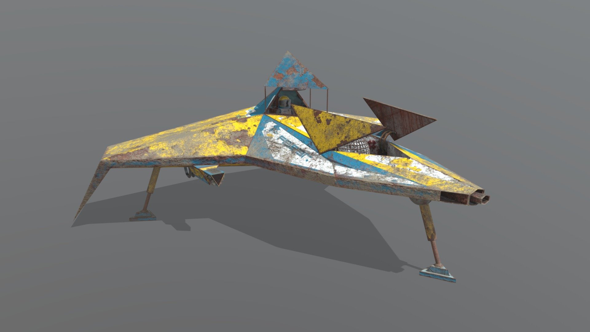 Wipeout racing ship MKI Destroyed (Fan Made) - 3D model by L3G0 ...