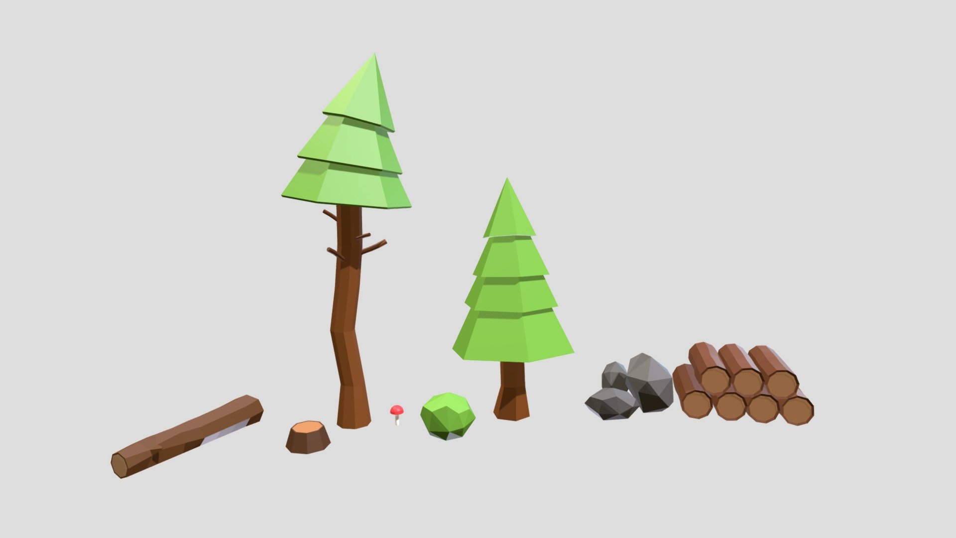 Low Poly Asset Pack - 3D model by Knuto (@jerryfour04) [6d858b7 ...