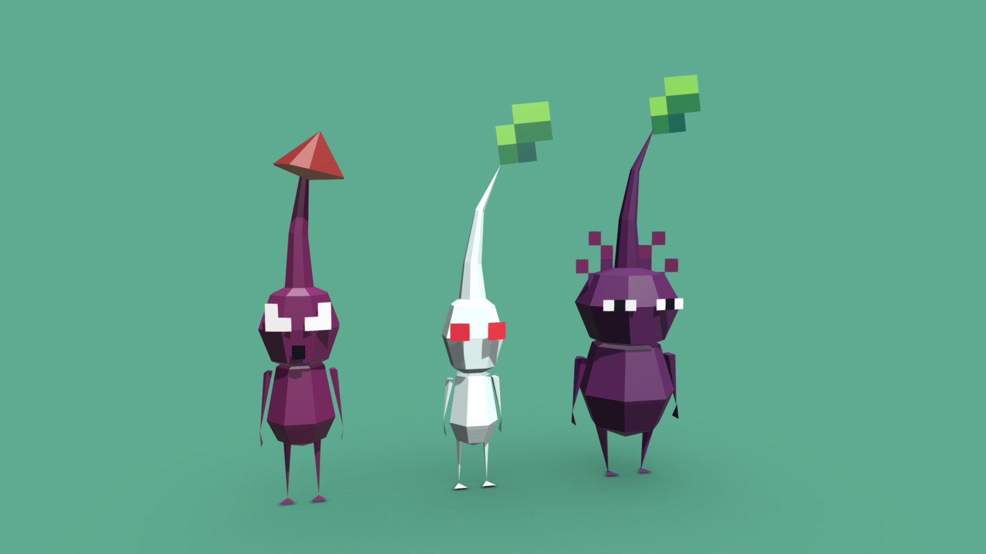Low-Poly Pikmin, Part 2 - Download Free 3D model by Empsy [6d888f8 ...