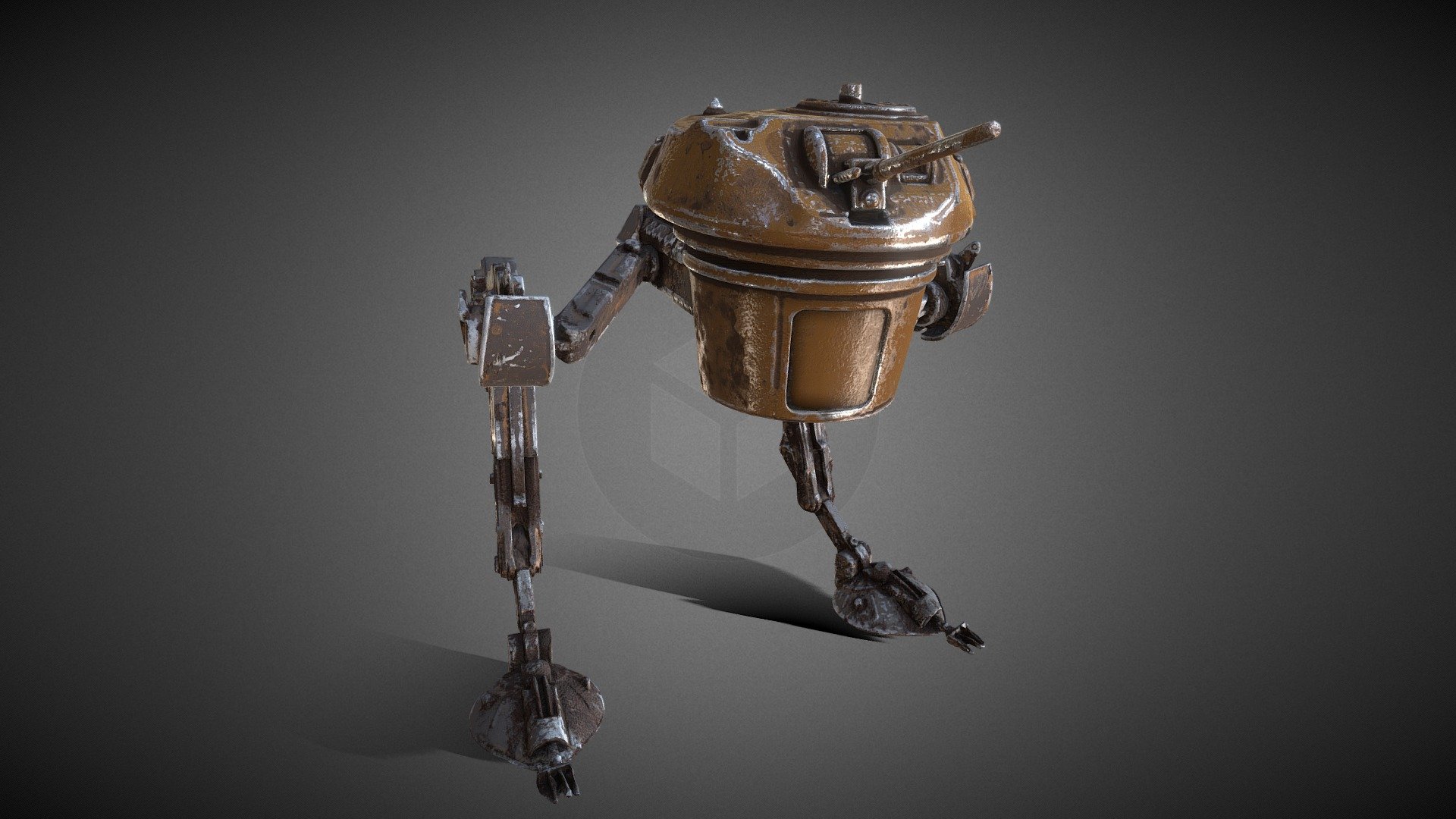 biped walking tank _ ver-01 (PBR texture) - Buy Royalty Free 3D model ...