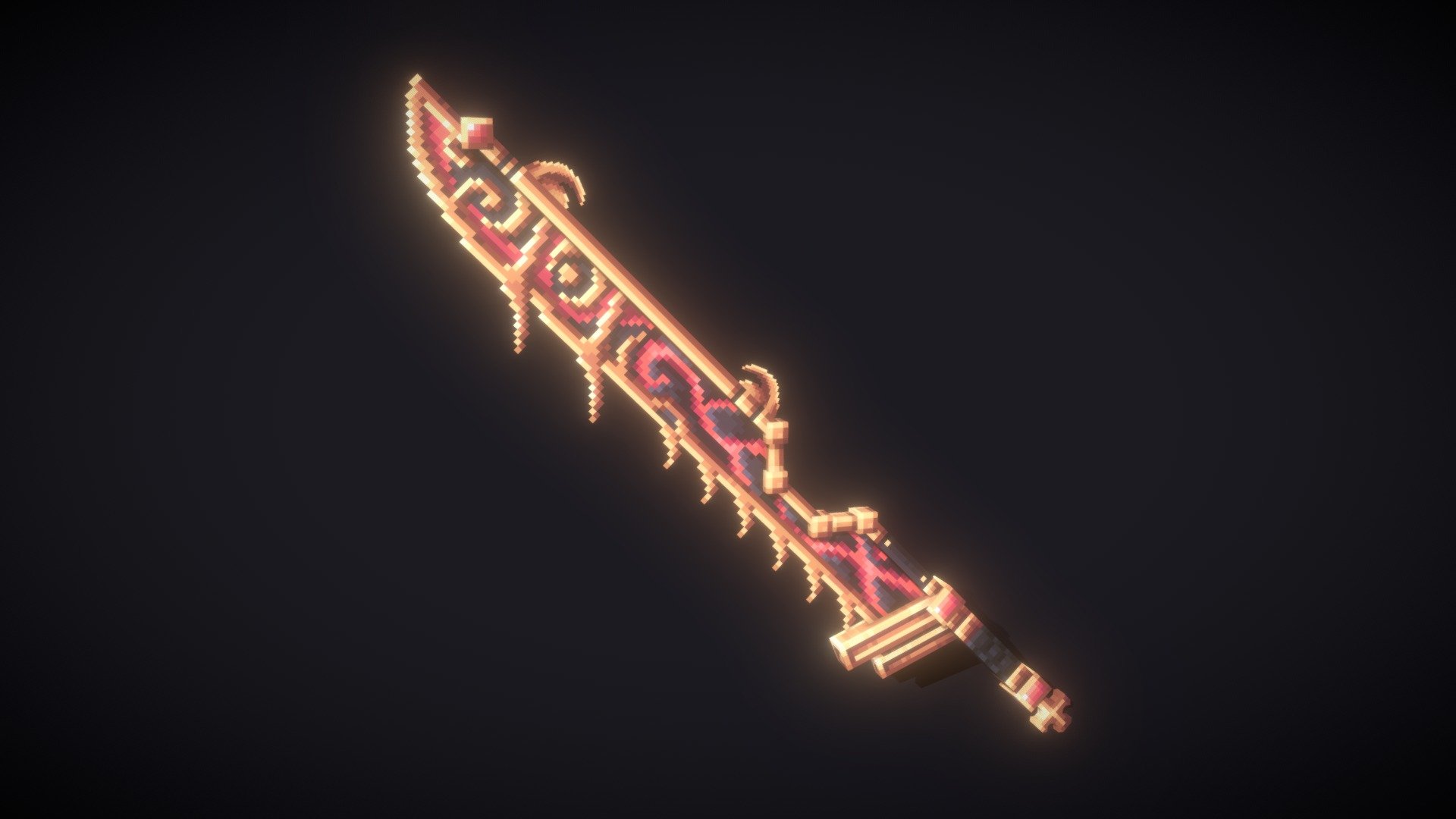 Red sword - 3D model by SangUk (@sanguk0248) [6d8bbe1] - Sketchfab