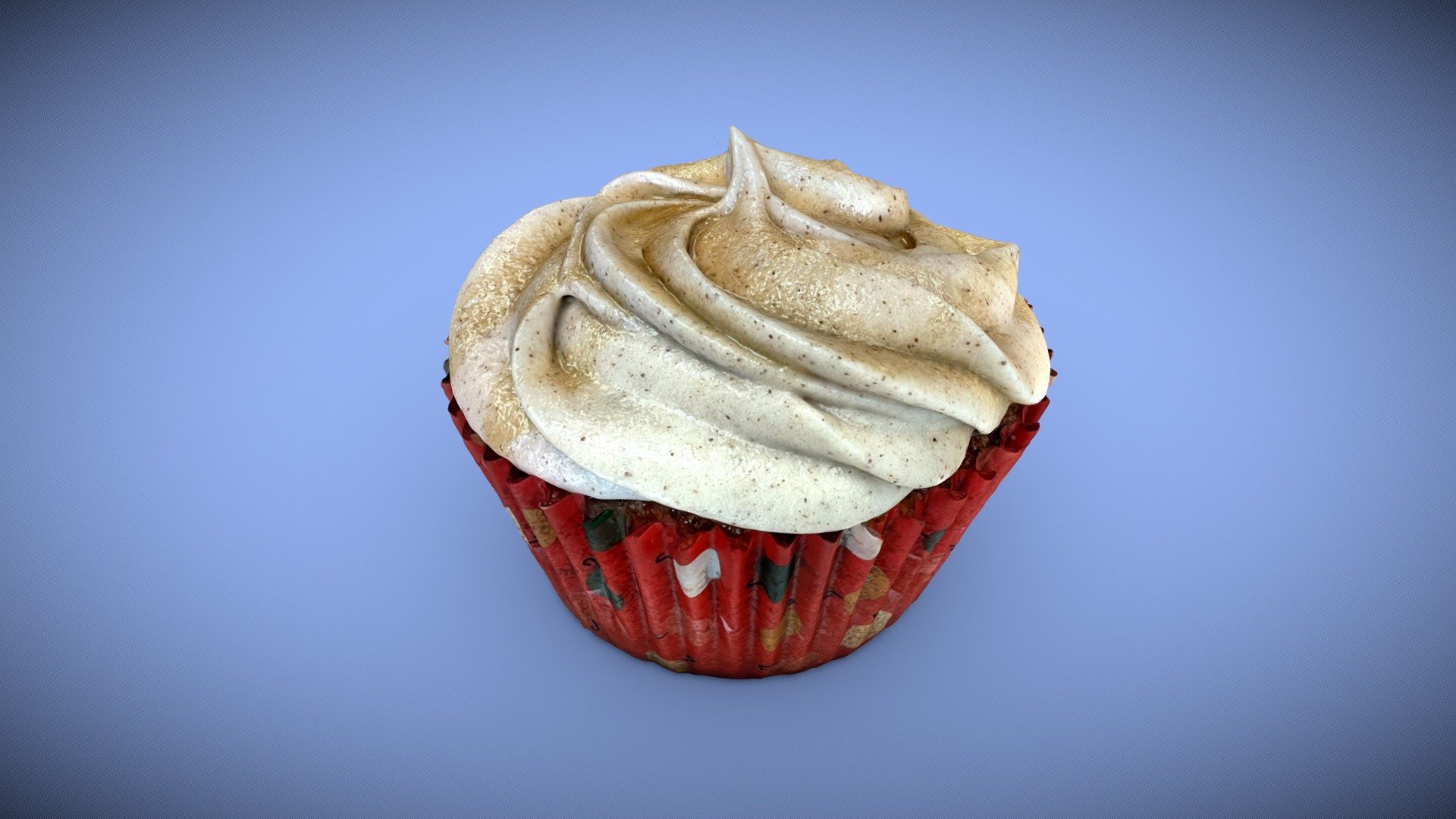 Spice Crumble Cupcake with Cinnamon Frosting - Download Free 3D model ...