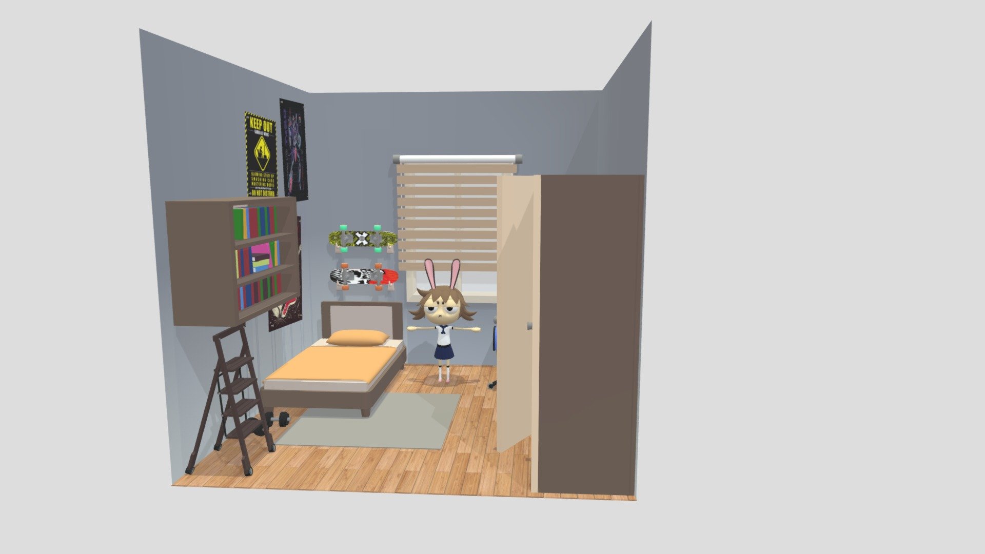 Bunny's room - Download Free 3D model by Lesliehope72 [6d9185f] - Sketchfab