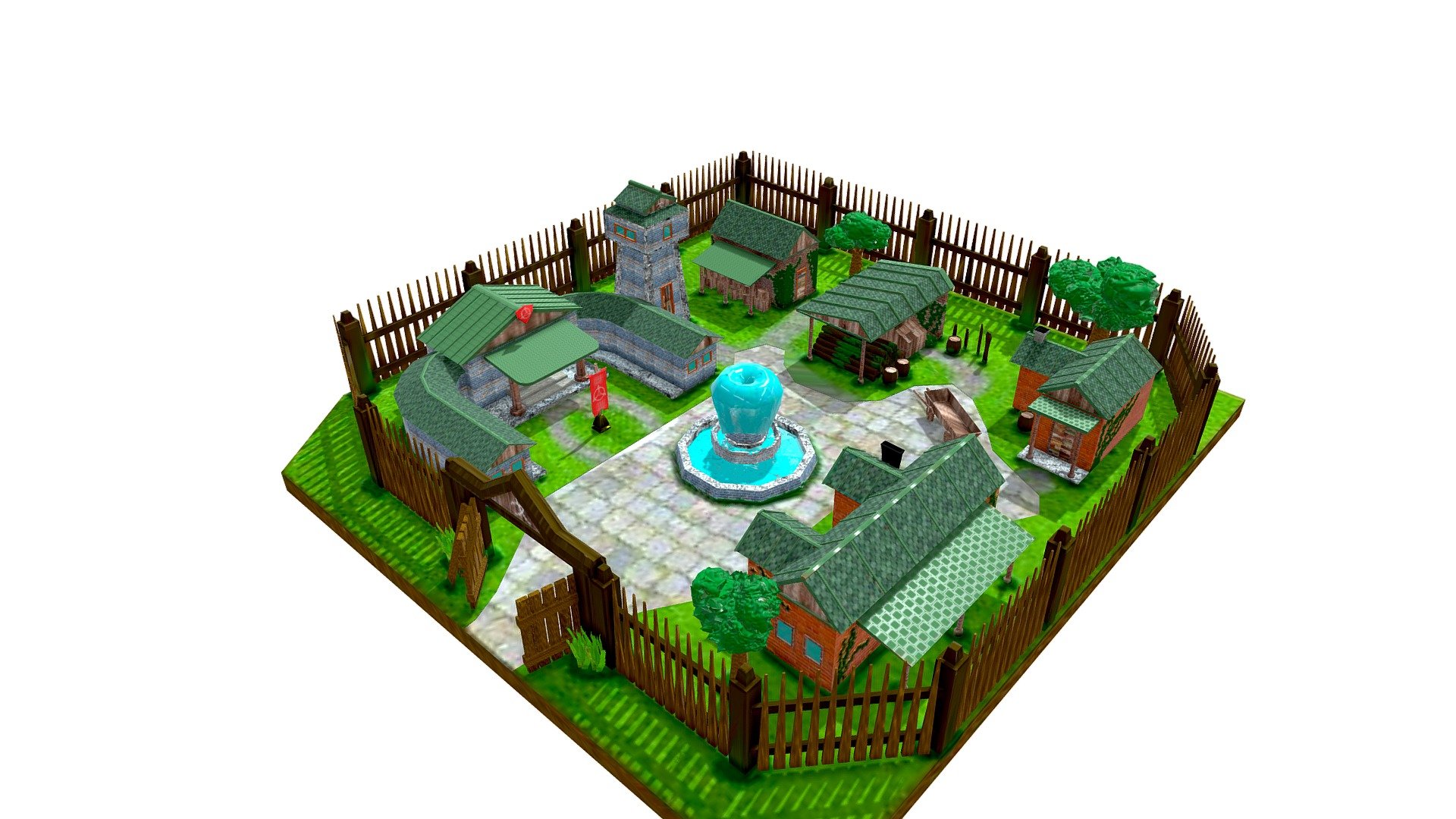 Scena town - 3D model by 3axap_aleinikov [6d93145] - Sketchfab