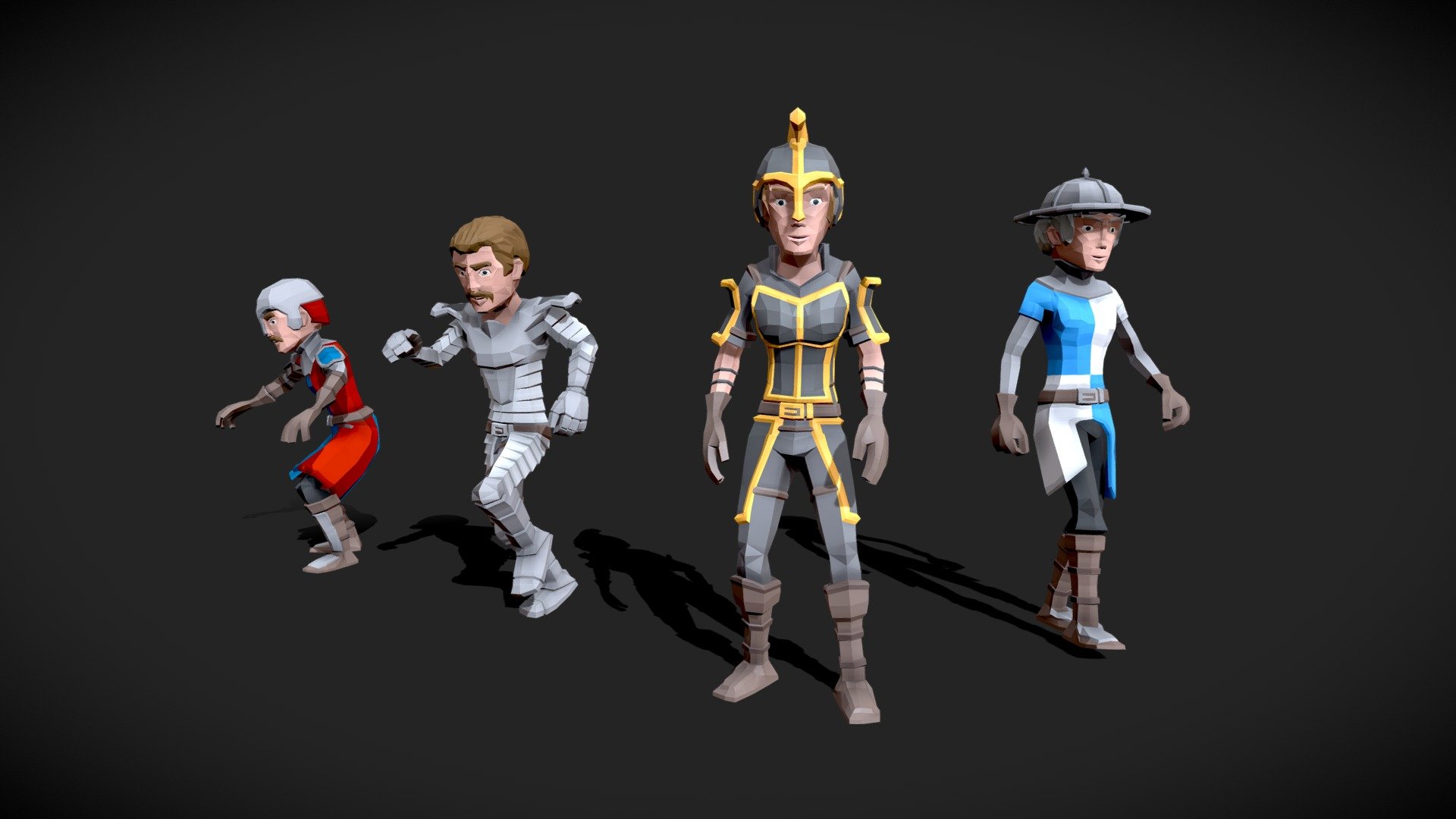 LowPoly Medieval Soldier - 3D model by Deltain Studio (@deltainstudio ...