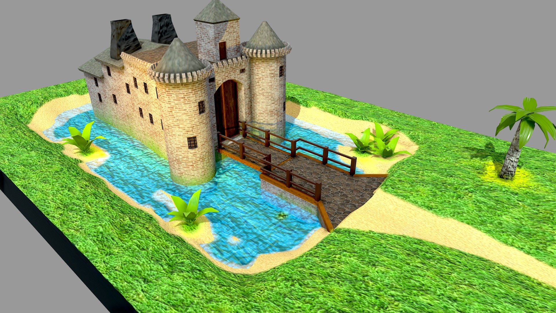Castle L - 3D model by 3axap_aleinikov [6d96af9] - Sketchfab