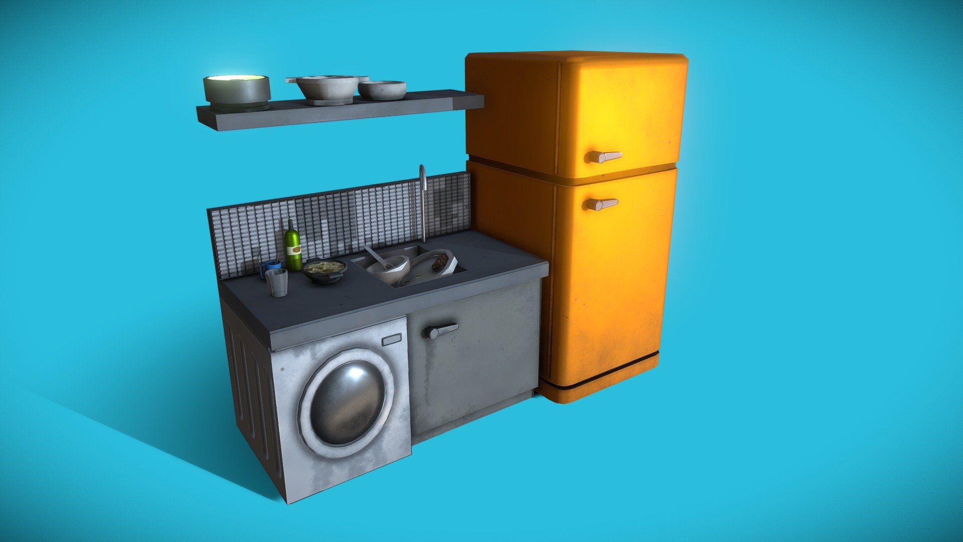 Stylised Kitchen - 3D model by dbugg1138 [6d97ea5] - Sketchfab