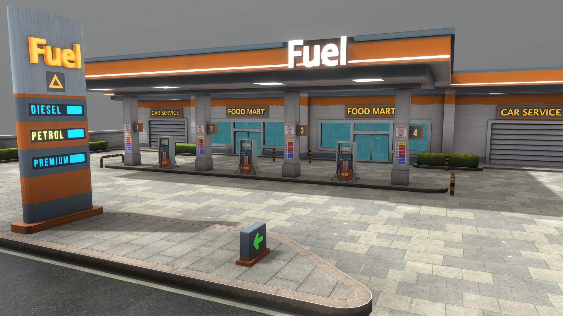 Gas Station - Buy Royalty Free 3D model by cgwings (@chandansingh512 ...