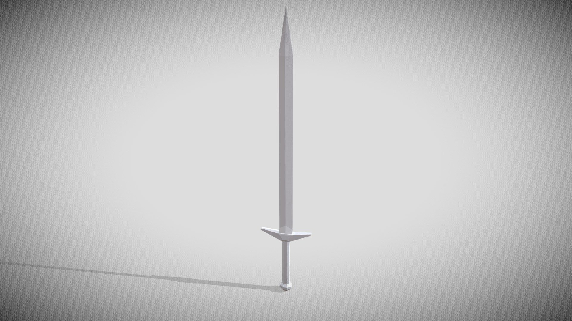 Simple Low Poly Sword Untextured - Download Free 3D model by rohan ...