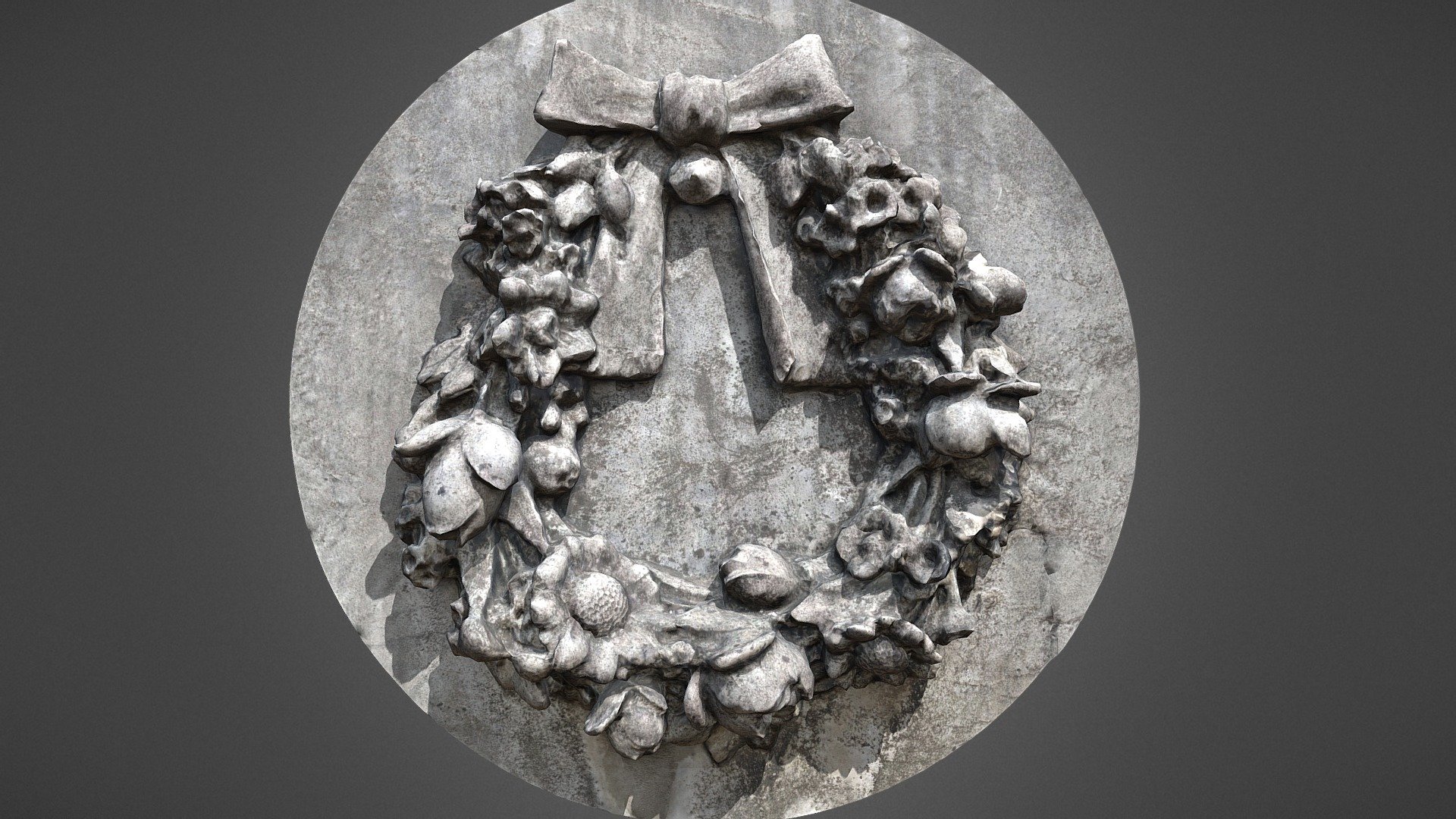 Cemetery Stone Wreath [FREE] - Download Free 3D model by Exploring ...