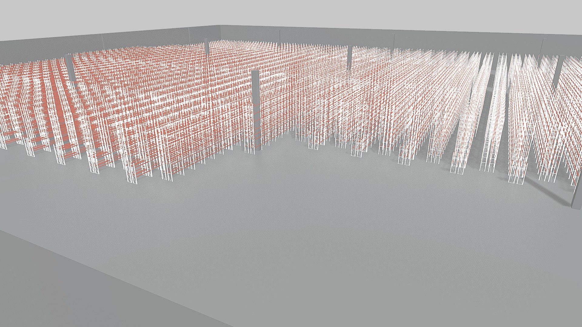 Warehouse Racking Only - 3D model by Zoochey [6da14c5] - Sketchfab