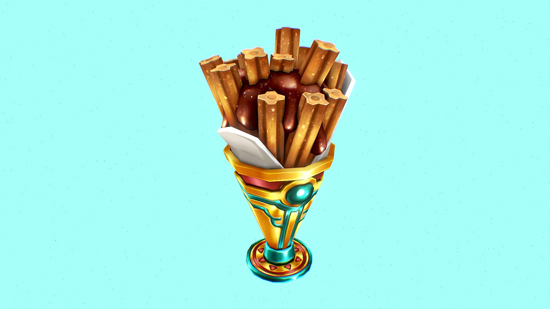Opulent churros - Shop Titans - 3D model by vijohnsyu [6da6cfb] - Sketchfab