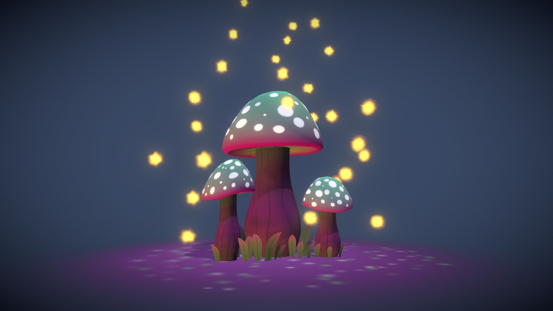 Hongo Estilizado - Stylized Mushroom - Download Free 3D model by Fabián ...