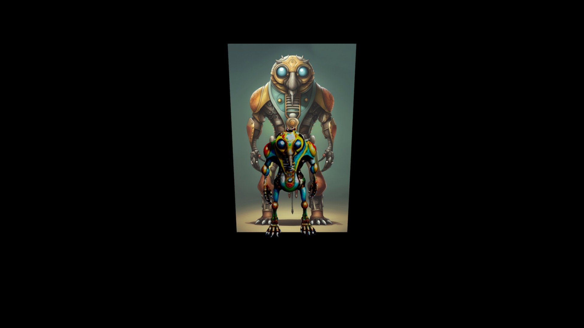 a of a robot with a large head and a large body - Download Free 3D ...