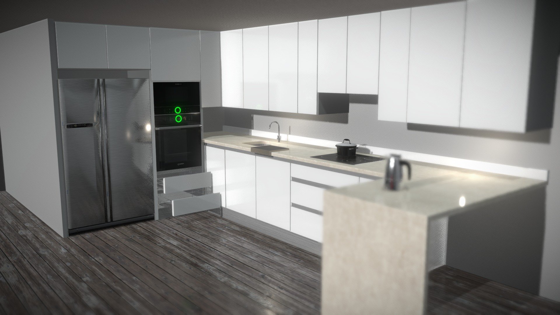 Modern Kitchen - 3D model by Luar.Larep [6da7cac] - Sketchfab