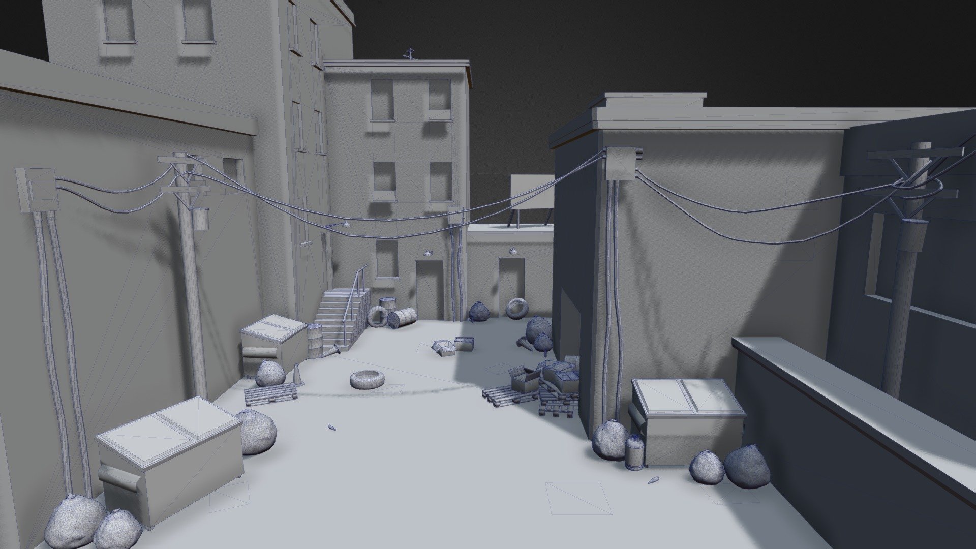 City Backstreet Alley [Work In Progress] - 3D model by Kafu Dev ...